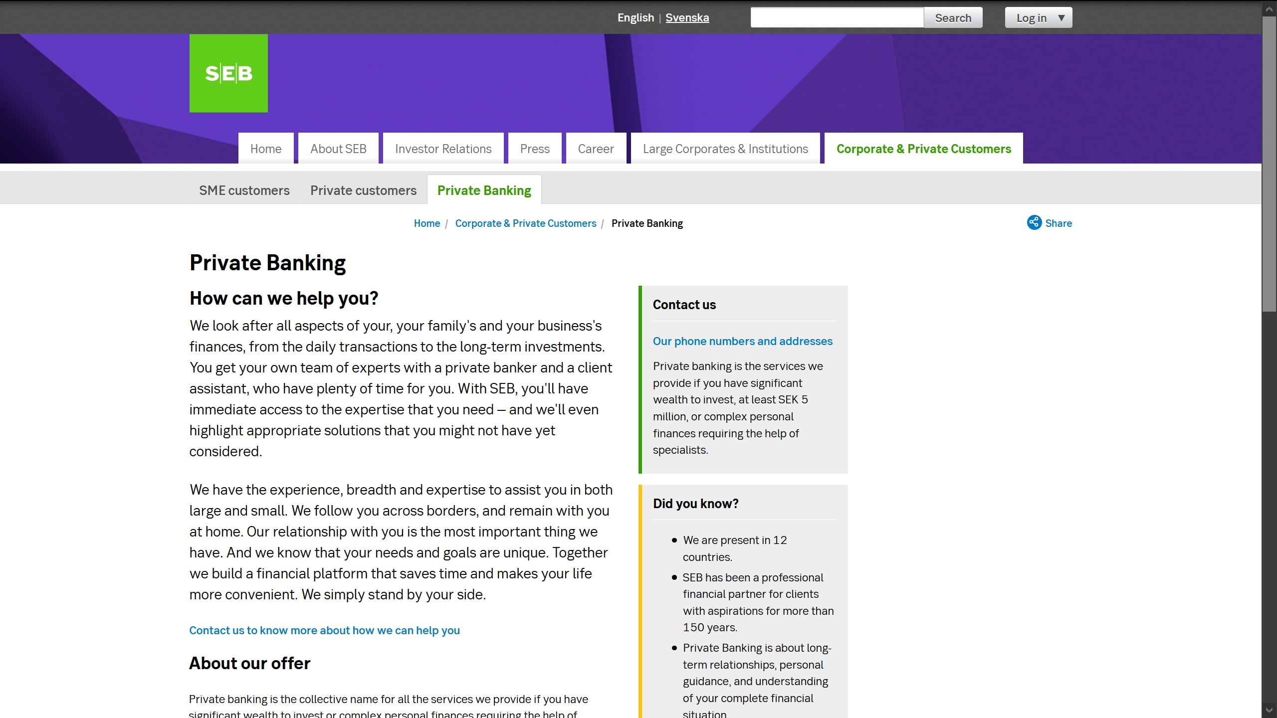 SEB Privatbanken - mrFinans